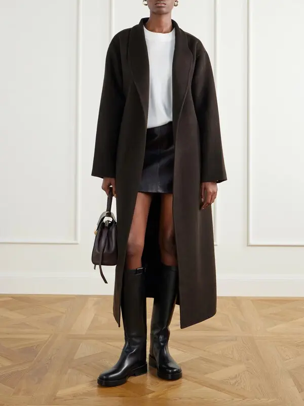 ALMADA Mara Belted Wool And Cashmere-blend Coat