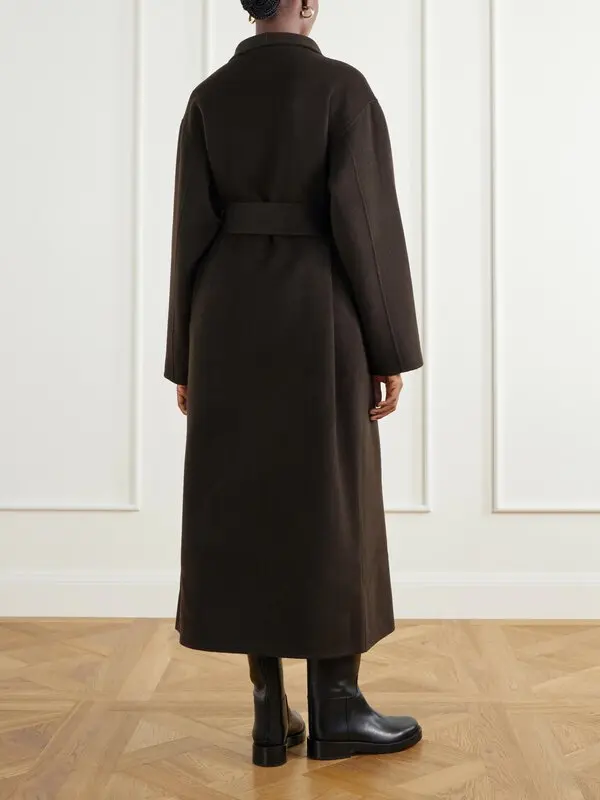 ALMADA Mara Belted Wool And Cashmere-blend Coat