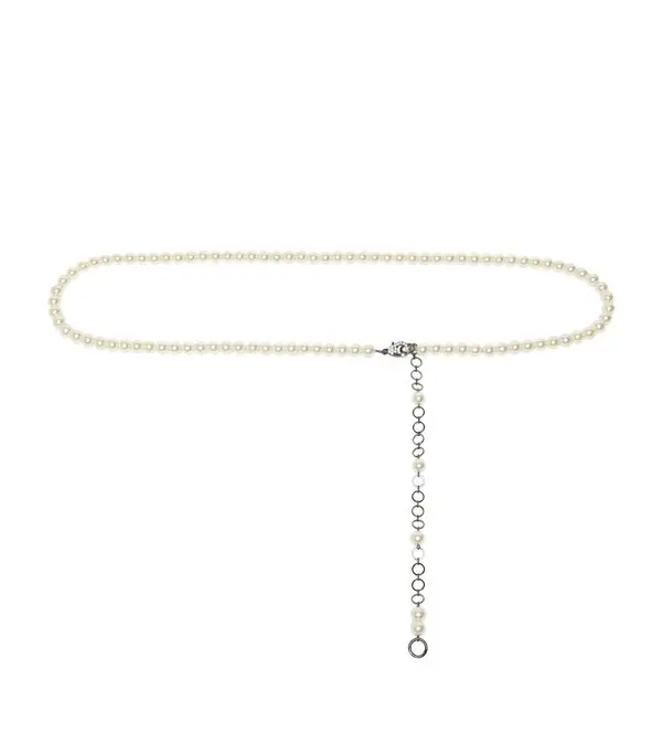 Marina Rinaldi Faux Pearl Belt - Clear