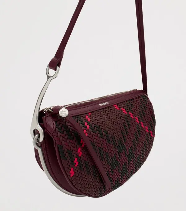 Burberry Small Woven Bridle Saddle Bag