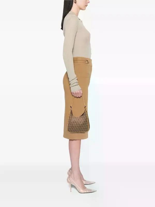 Fendi 2000-2010 Zucchino Canvas Shoulder Bag