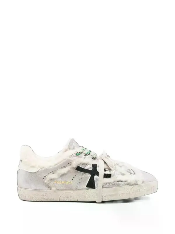 Premiata Steven Shearling-trim Sneakers