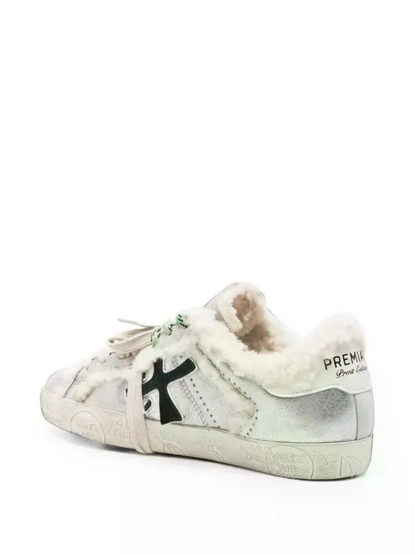 Premiata Steven Shearling-trim Sneakers