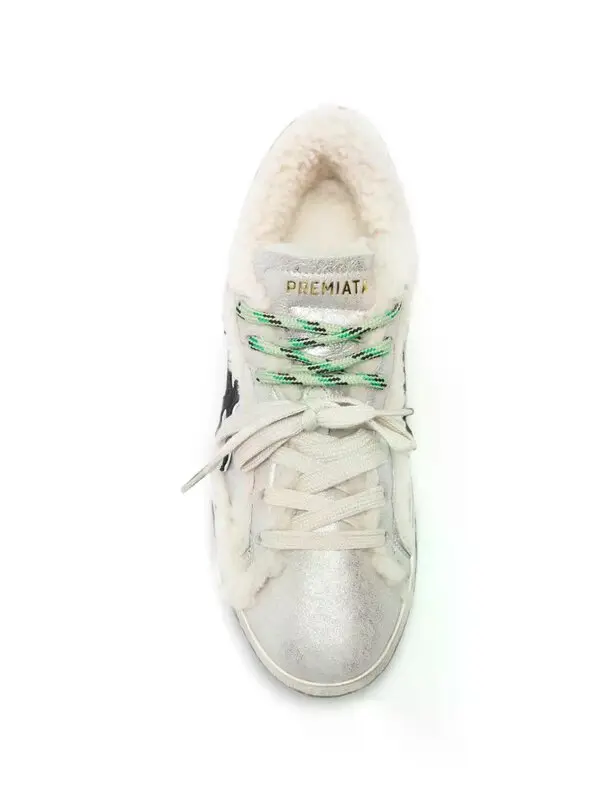 Premiata Steven Shearling-trim Sneakers