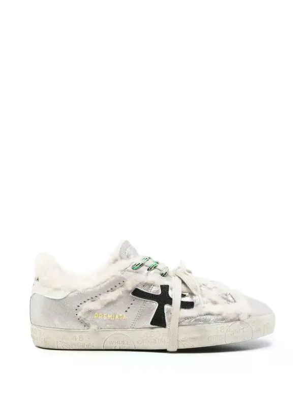 Premiata Steven Shearling-trim Sneakers
