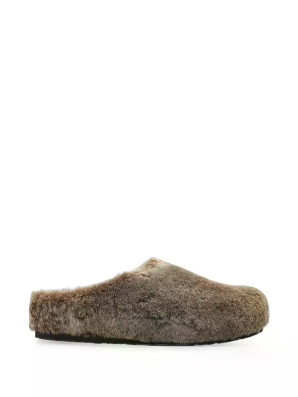 BIRKENSTOCK Amsterdam Wrapped Shearling Slides - Grey