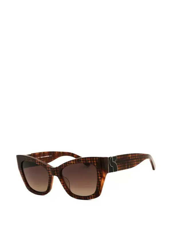 Kate Spade New York Houndstooth-pattern Cat-eye Sunglasses