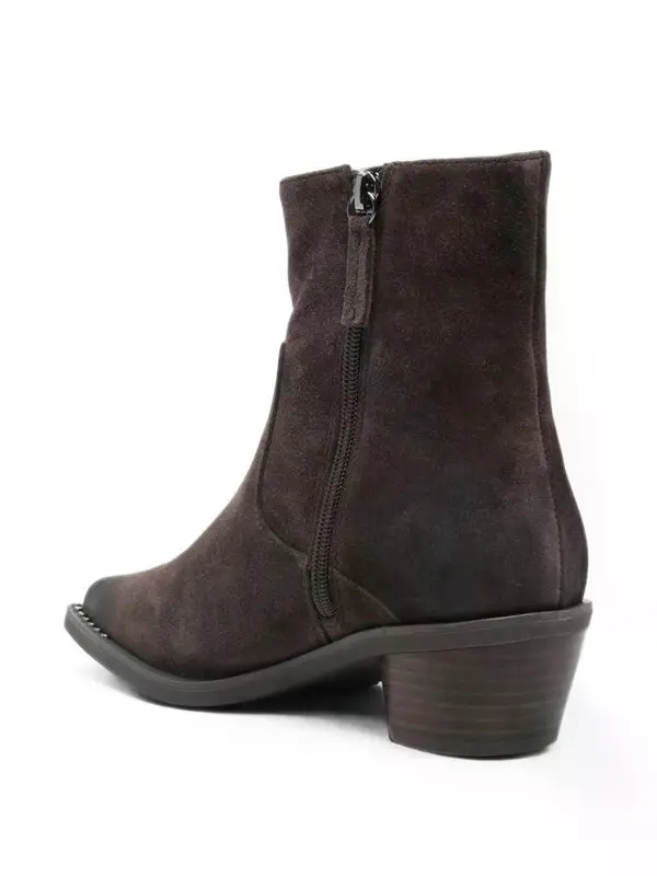 Ash Hasley Studded Suede Ankle Boots