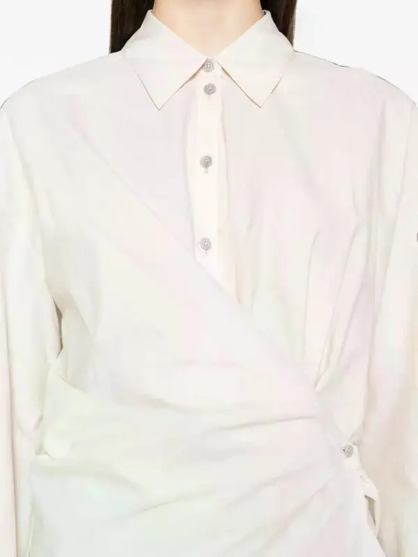 LEMAIRE Asymmetric Gathered Polo Shirt