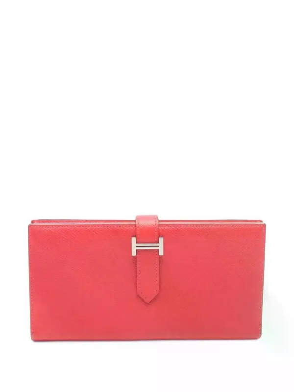 Hermès 2015 Bearn Soufflé Long Wallet - Red