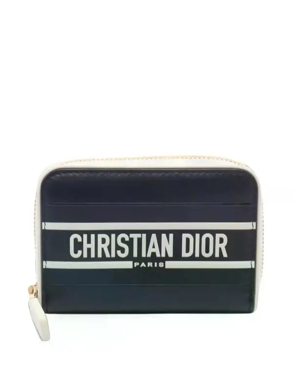 Dior 2000s Vibe Round Zipper Wallet - Blue