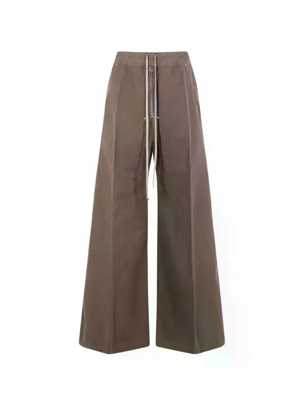 Rick Owens Geth Belas Cotton Trousers - Brown