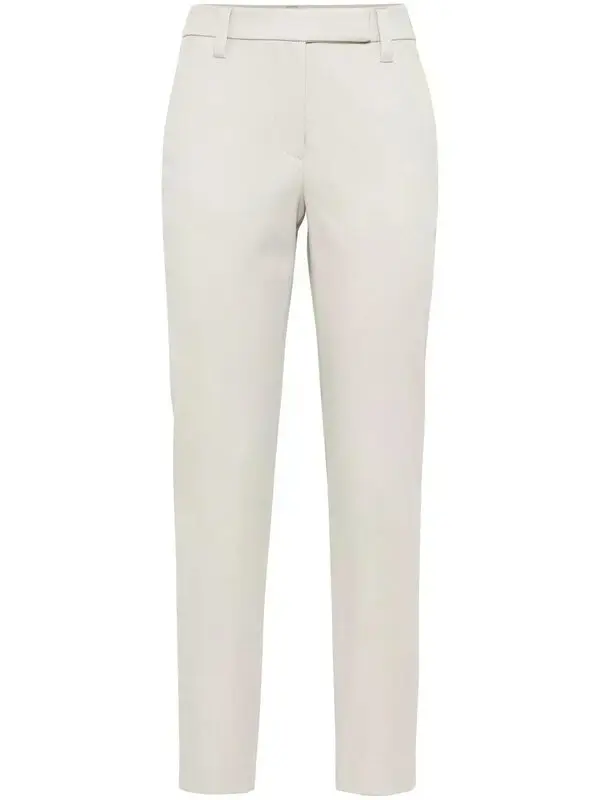 Brunello Cucinelli Mid-rise Skinny Trousers - Grey