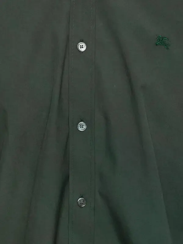 Burberry Logo-embroidered Long-sleeve Shirt