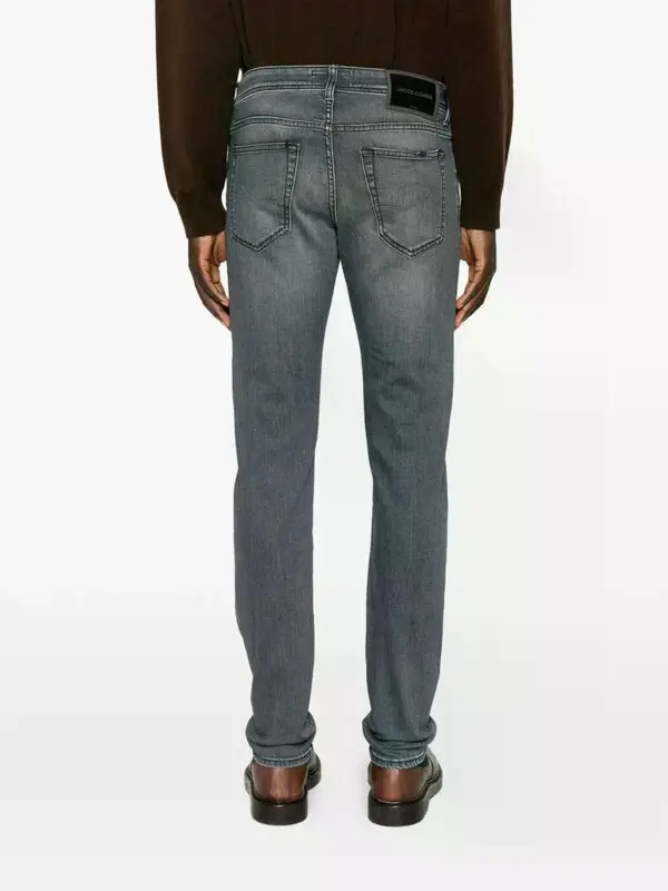 JACOB COHЁN Faded-effect Logo-patch Jeans