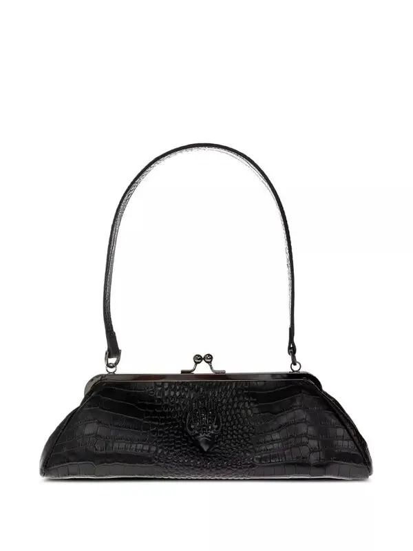 Kurt Geiger Kensington Croc-effect Leather Shoulder Bag - Black