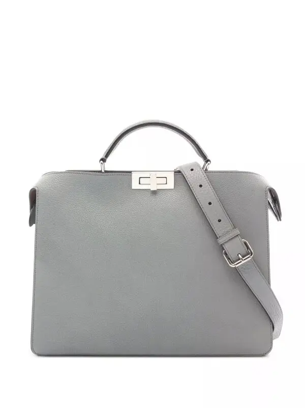 Fendi 2010 Medium Peekaboo Tote Bag - Blue