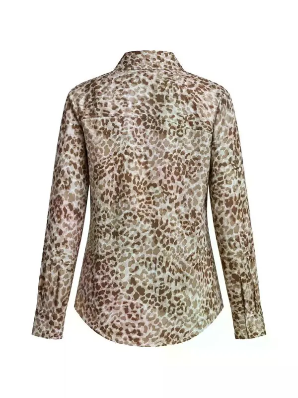 Dkny Leopard-print Long-sleeve Shirt