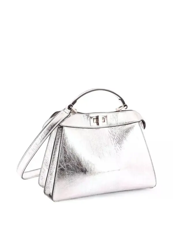 Fendi Peekaboo Iseeu Bag Metallic Leather Small Shoulder Bag