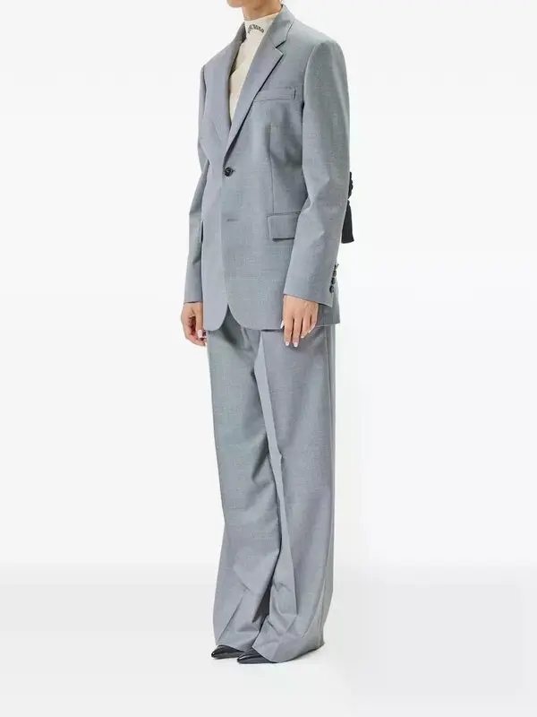 Moschino Embroidered-elbow Wool Blazer
