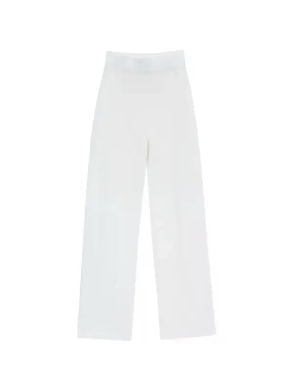 GENNY Logo-embroidered Trousers - White