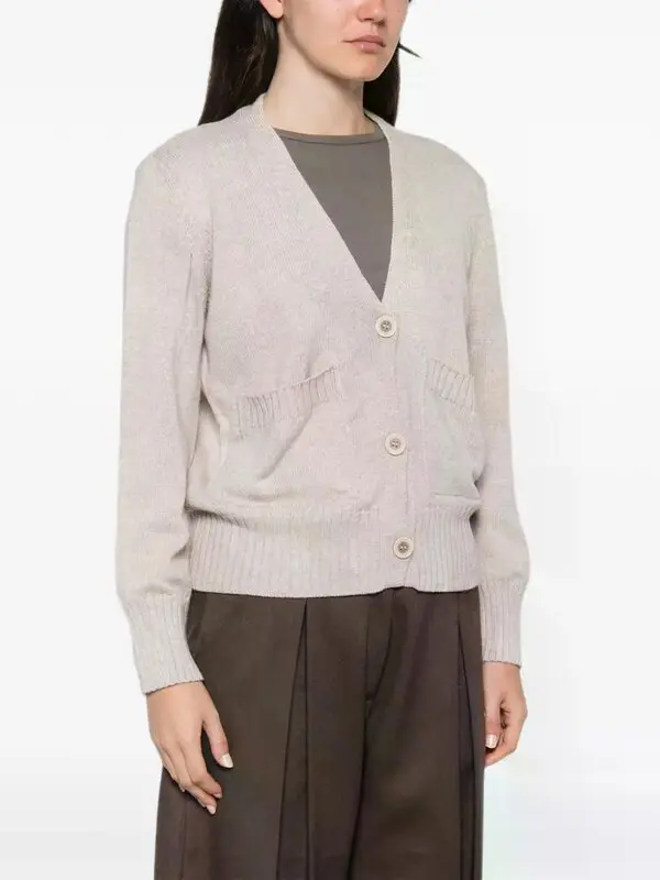INTRECCI V-neck Patch-pocket Cardigan