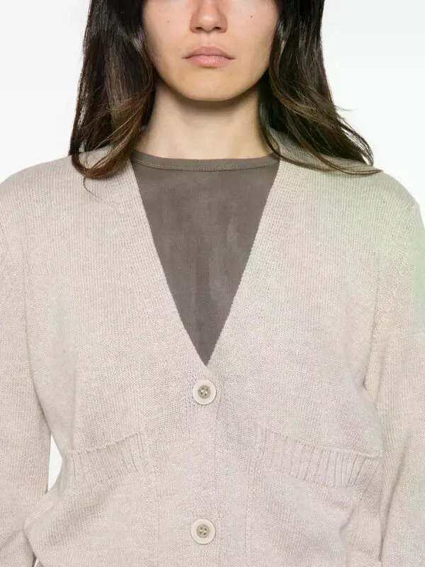 INTRECCI V-neck Patch-pocket Cardigan