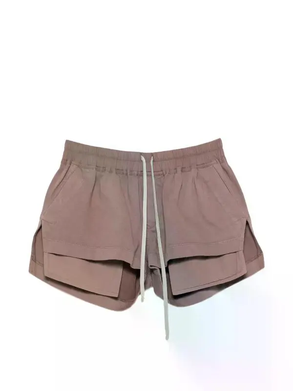 Rick Owens Fog Drawstring Layered-panel Shorts