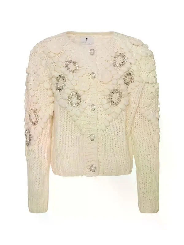 FRACOMINA Crystal-embellished Chunky-knit Cardigan