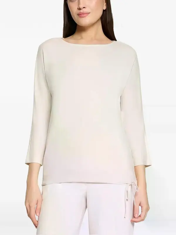 BETTY & CO Ribbed-knit Drawstring T-shirt