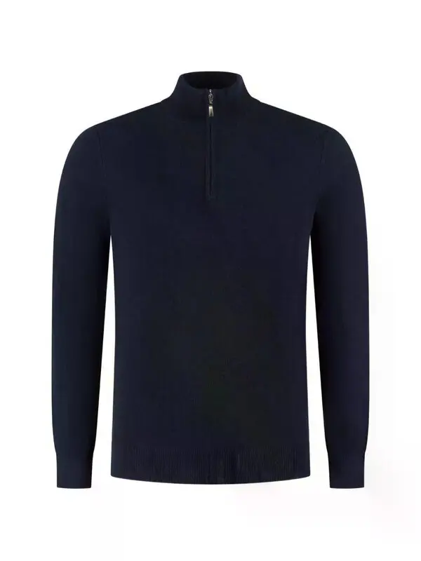 DORIANI CASHMERE Half-zip Knitted Sweater