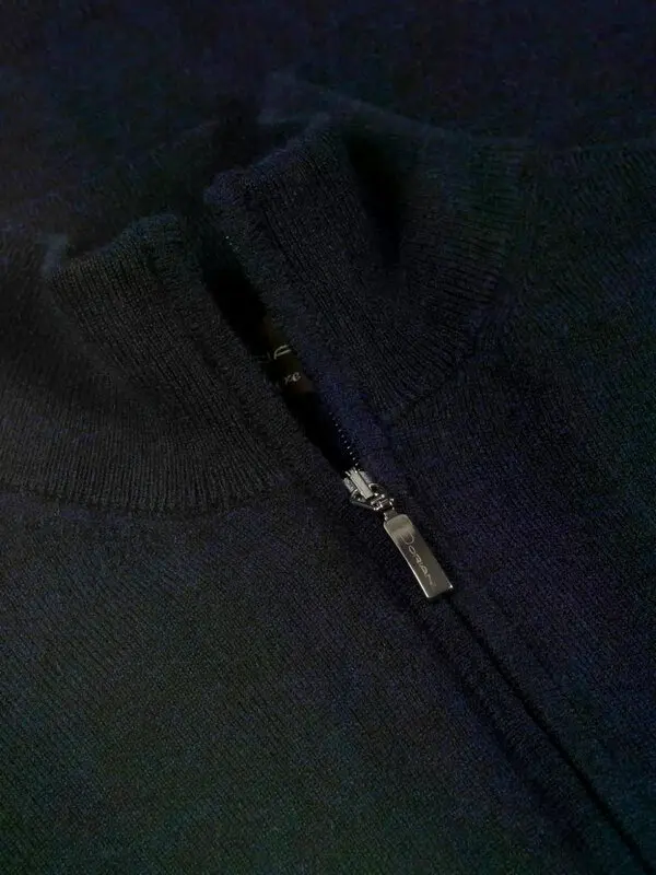 DORIANI CASHMERE Half-zip Knitted Sweater