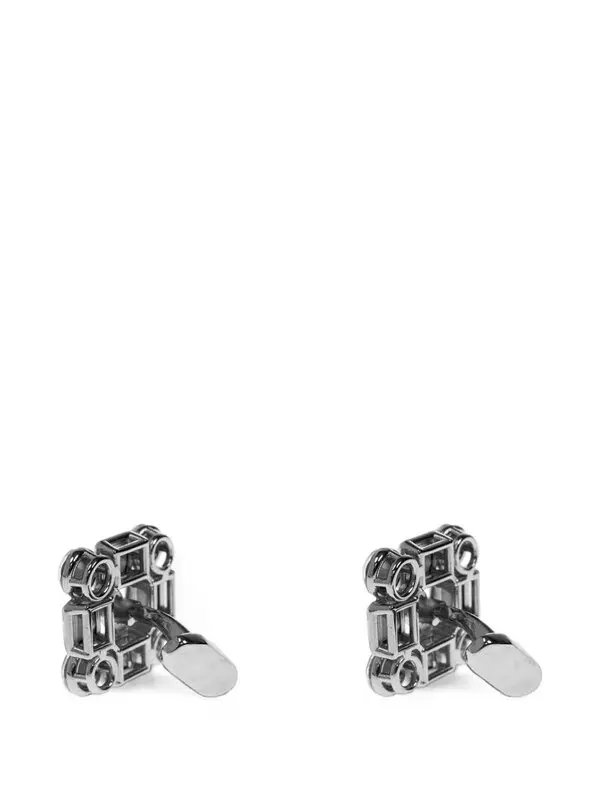 Dolce & Gabbana Crystal-embellished Cufflinks - Silver