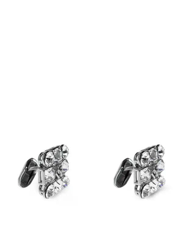 Dolce & Gabbana Crystal-embellished Cufflinks - Silver