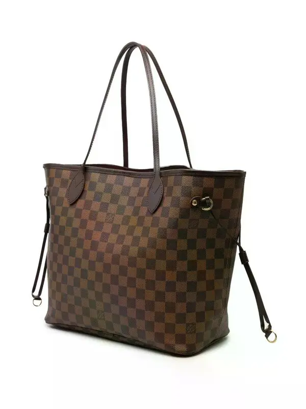 LOUIS VUITTON 2008 Damier Ebene Neverfull Mm Tote Bag