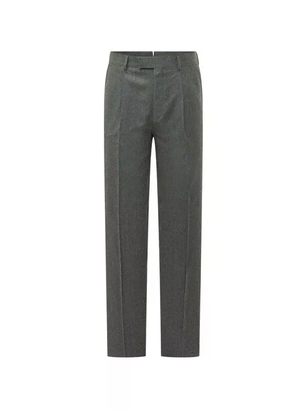 Zegna Pleated Wool Flannel Trousers