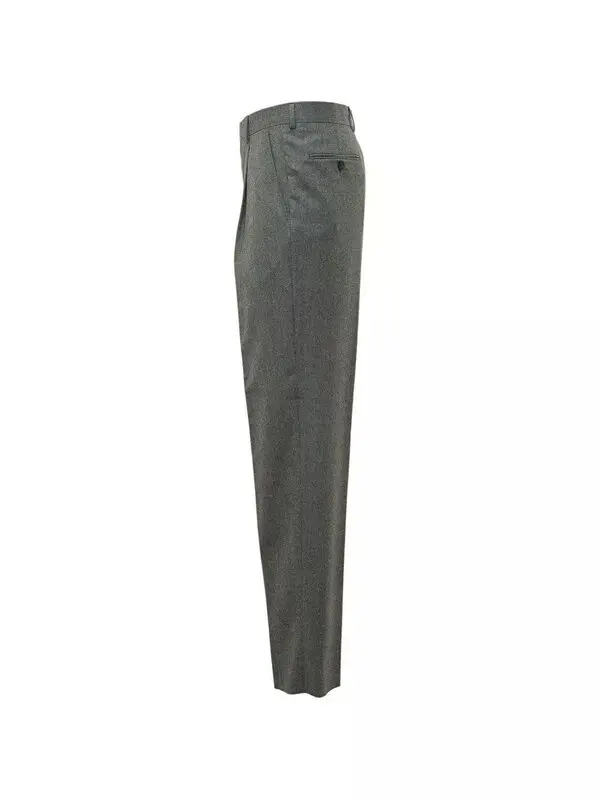 Zegna Pleated Wool Flannel Trousers