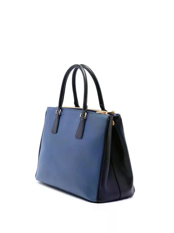 Prada 2010-2026 Medium Bicolor Saffiano Lux Galleria Double Zip Satchel