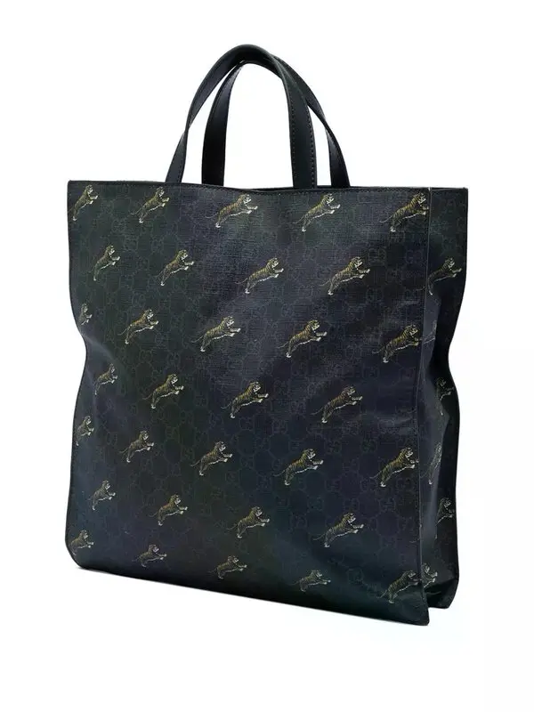 Gucci 2016-2026 Gg Supreme Web Tiger Convertible Soft Tote Satchel