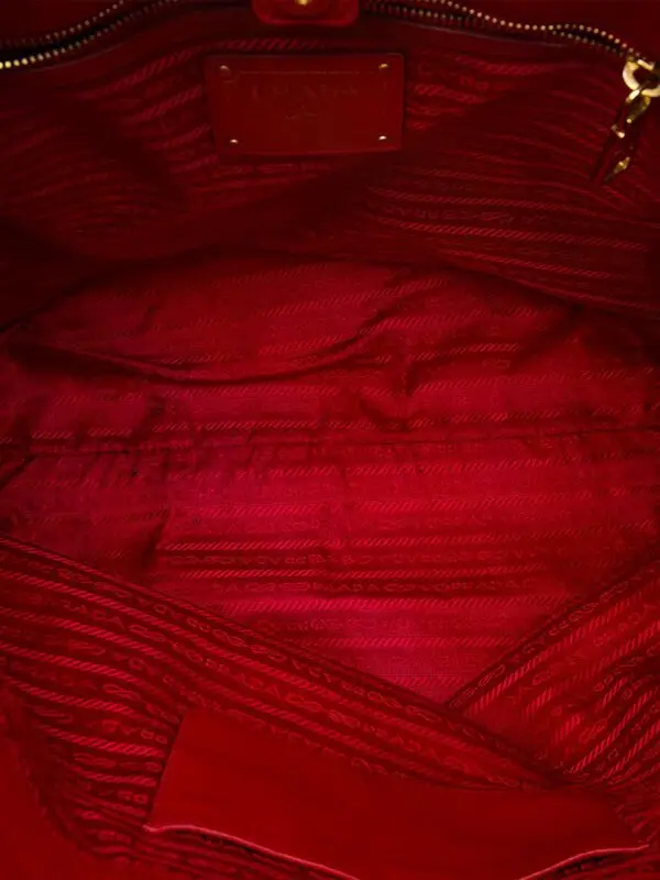 Prada 2013-2026 Vitello Daino Canapa Logo Open Convertible Tote Satchel