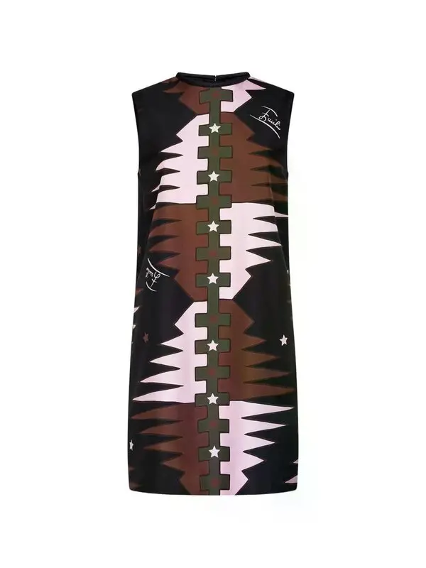 Emilio Pucci Valdimontone Print Silk Dress