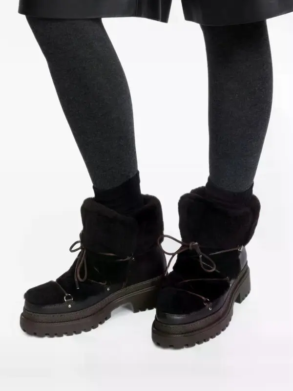 YVES SALOMON Lace-up Shearling Boots