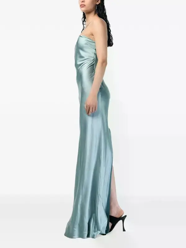 ANDRA ANDREESCU Lace-trim Halterneck Maxi Dress