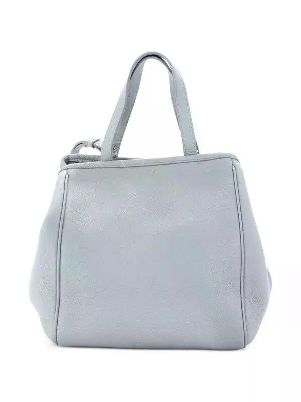 Celine Folded Cabas Leather Small Tote Bag - Blue