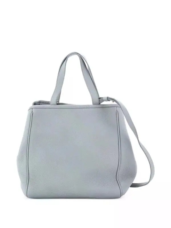 Celine Folded Cabas Leather Small Tote Bag - Blue