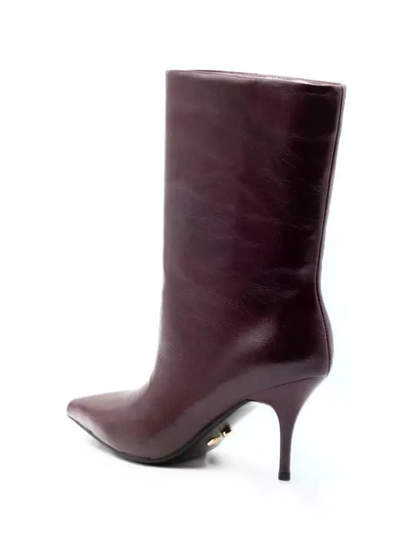 TWENTY FOURHAITCH Glossy Pointed-toe Boots