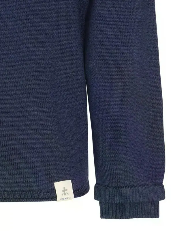 Premiata Indigo Crew-neck Knit Sweater