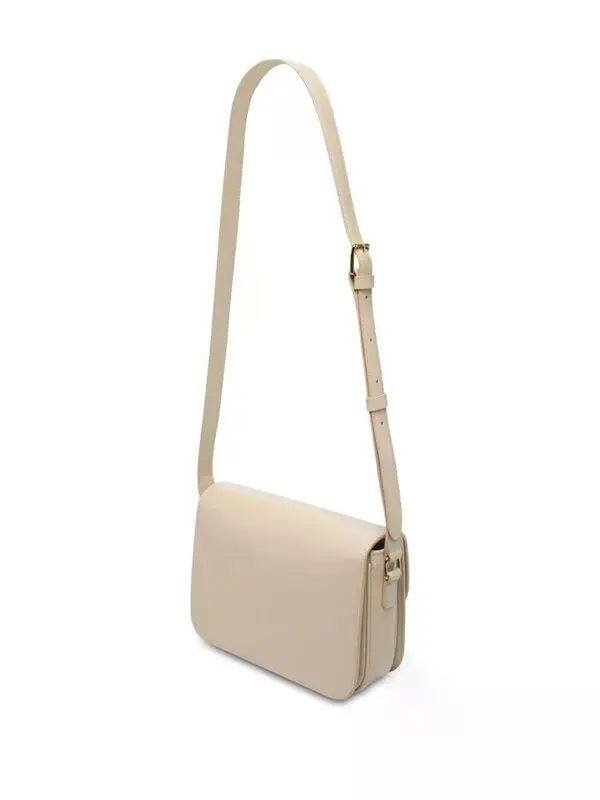 Celine 2024 Classique Shiny Calfskin Triomphe Crossbody Bag