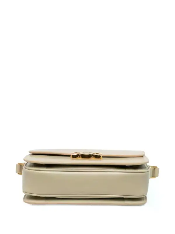 Celine 2024 Classique Shiny Calfskin Triomphe Crossbody Bag