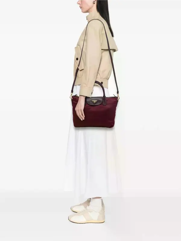 Prada 2013-2026 Saffiano Trimmed Tessuto Satchel